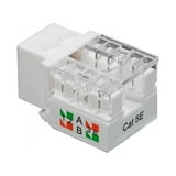 NavePoint CAT5e Ethernet Keystone Adapter Right Angle White 100-pack ...