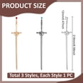 3Pcs Alloy Bookmark with Glass Mixed Color 218mm DIY - Walmart.com