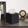 2 Pack Black Tissue Box Cover – Square Tissue Box Holder for Bathroom ...