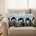 Country Farmhouse Outdoor Waterproof Pillow Covers, Farm Cute Cows ...