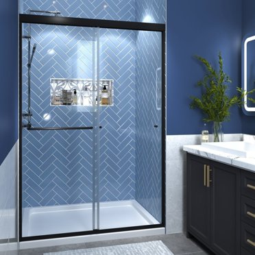 Eclipse 60 in. x 78 in. Fully Glass Sliding Shower Doors - Walmart.com