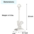 Heavy Duty Cast Iron Rooster Door Stopper, 20 Inch Tall Door Stop with ...