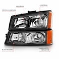 ANZO For Chevy Silverado 1500/2500 HD 2003-2006 Crystal Headlight w ...