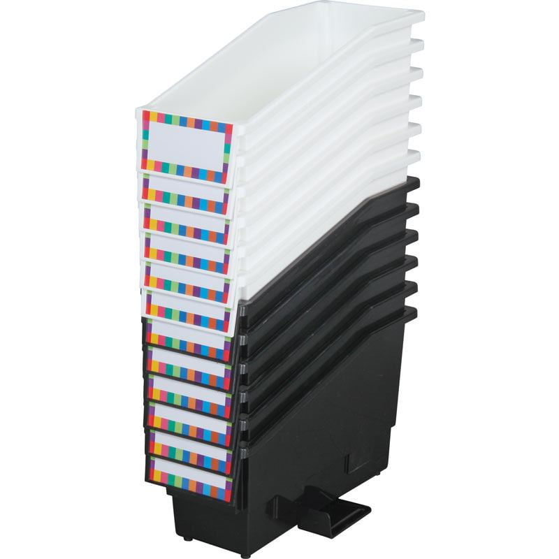 Durable Book And Binder Holders With Stabilizer Wings - Black & White ...