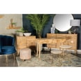 Alyssum Checkered Pattern 3-door Accent Cabinet Natural - Walmart.com