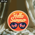 2D flat, an 8-inch wooden sign. Featuring "Hello Summer". Beautiful ...