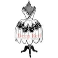Deep Red Stamps 3X504252 Cling Stamp-Dress Form Ball Gown - Walmart.com