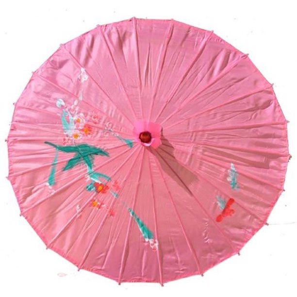 Thy Trading - Chinese Cloth Flower Pink Parasol - Walmart.com - Walmart.com