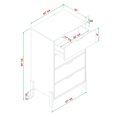 4 Drawer Scandi Minimalist Solid Wood Chest Dresser White