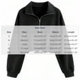 AHTJRT Women's Crop Sweatshirts Collared Quarter Zip Long Sleeve ...