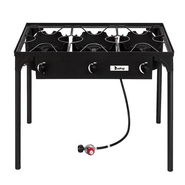 Ktaxon 3 Burner Gas Propane Cooker Outdoor Camping Picnic Stove Stand ...