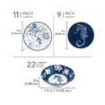 Sea Life Melamine 12-Piece Dinnerware Set, Service for 4 with Ocean ...