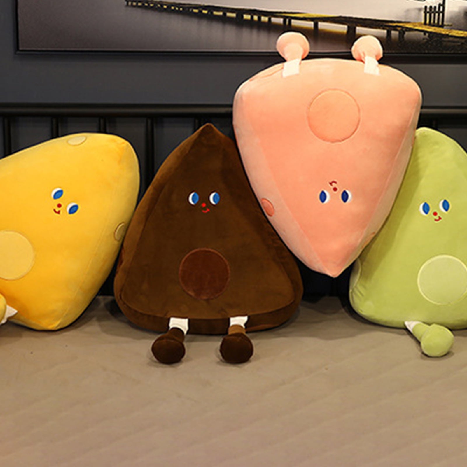 zhaomeidaxi Cheese Pillow Funny Food Plush Toy Pillows 3D Simulation ...