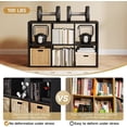 6-Cube Freestanding Steel Storage Organizer, 2-Tier Bookshelf for ...