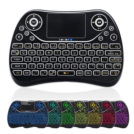 2.4G Wireless Keyboard Mini Wireless Keyboard with Touchpad Backlight ...