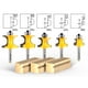 Yonico 5 Bit Corner Bead Router Bit Set - 1/4" Shank - 13516q - Walmart.com