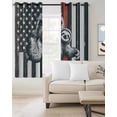 Vintage Lazy Blackout Curtains 84 Inch Length Simple Animal Portraits ...
