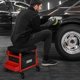 M-AUTO Adjustable Rectangular Roller Tool Box Padded Chair with Storage ...