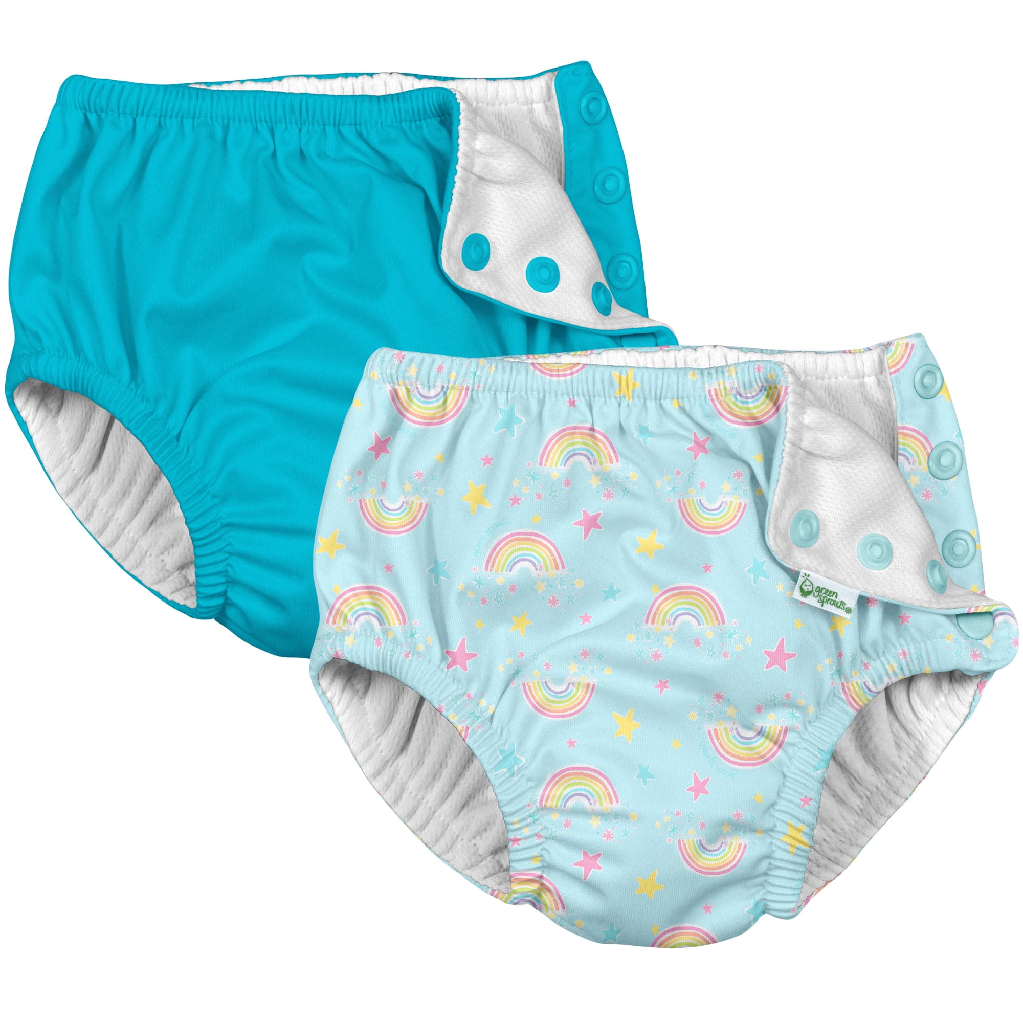 i Play (2 Pack) Girls Reusable Absorbent Baby Swim Diapers - Swimming ...