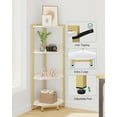 Corner Shelf Stand, Corner Bookshelf, Storage Standing Shelf Unit with ...