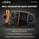 Copper Fit X-Back Brace, Lumbar Support Panel, Adjustable Compression ...