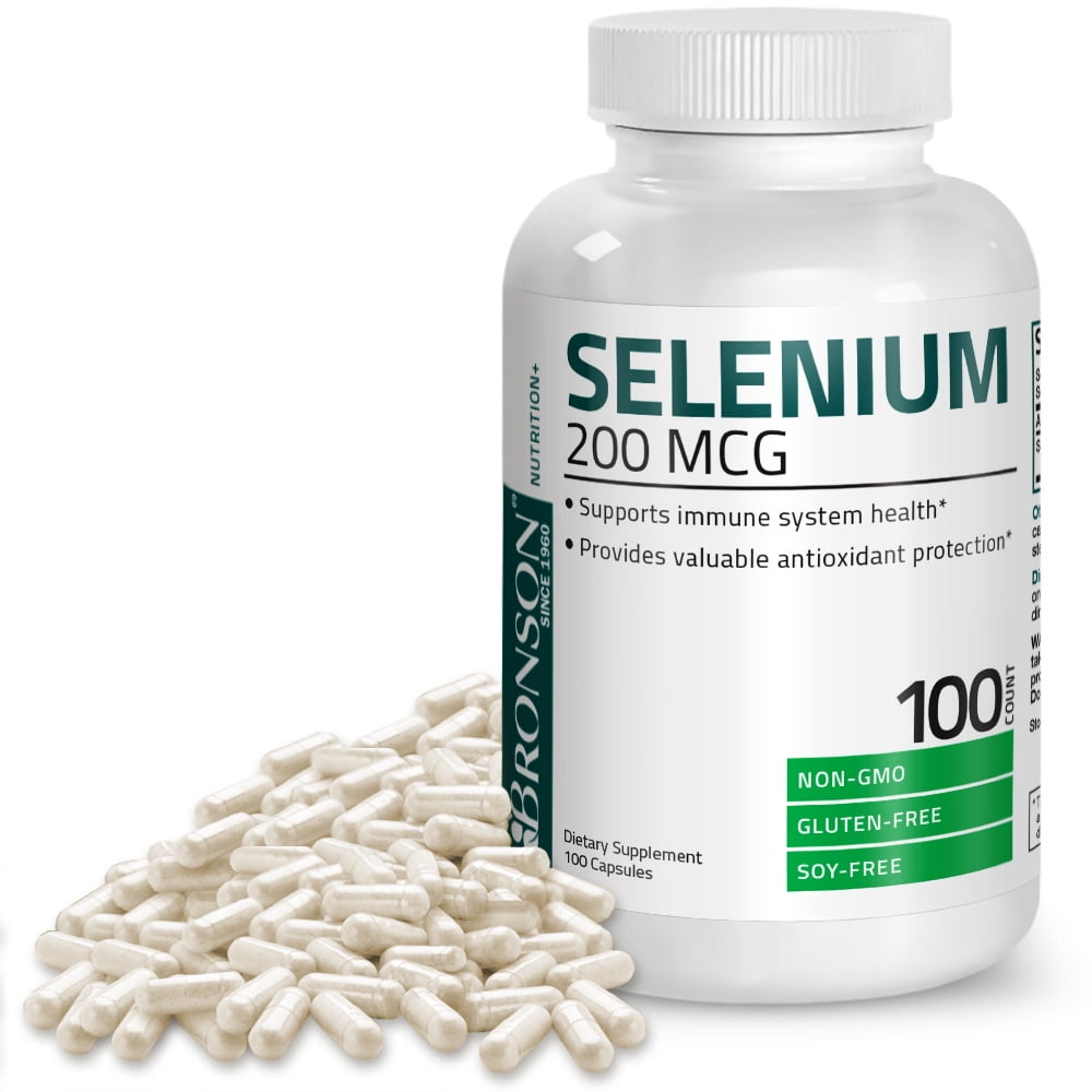 Bronson Selenium 200 mcg, 100 Capsules - Walmart.com