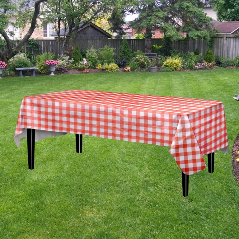 Red Checkered Table Cloth