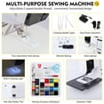 BCOOSS Portable Sewing Machine, 38 Stitches, Extension Table, Dual ...
