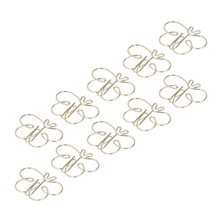 Metallic Paper Clips, Golden Butterflies Golden Paper Clips Iron ...