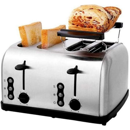 Toaster 4 Slice,Extra Wide Slot Bread Toaster,Stainless Steel Small ...