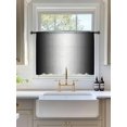 Black and Sheer Curtains 54 Inch Long 1 Panel White Gradient Rod Pocket ...