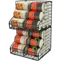 X-cosrack Heavy Duty 2 Tier Stackable Can Rack Organizer, Food Storage ...