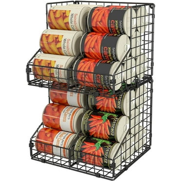 X-cosrack 2-Tier Stackable Can Rack Organizer, Food Storage Shelf for ...