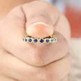 2Ct Round Cut Lab-Created Blue Sapphire Women's Full Eternity Wedding ...