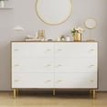 6-Drawer Wood Dresser – Modern Storage Cabinet and TV Stand with Deep ...