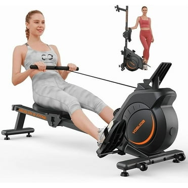 Pooboo Foldable Magnetic Rowing Machine, 8 Level Resistance, Digital ...