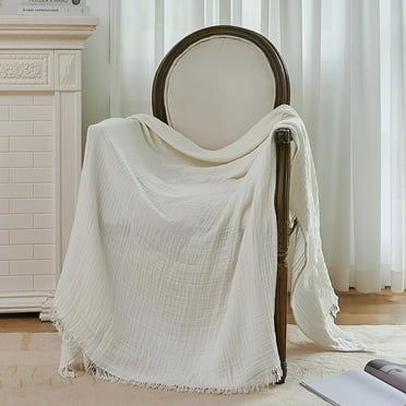 Sticky Toffee 100% Oeko-Tex Cotton Muslin Throw Blanket, Lightweight ...