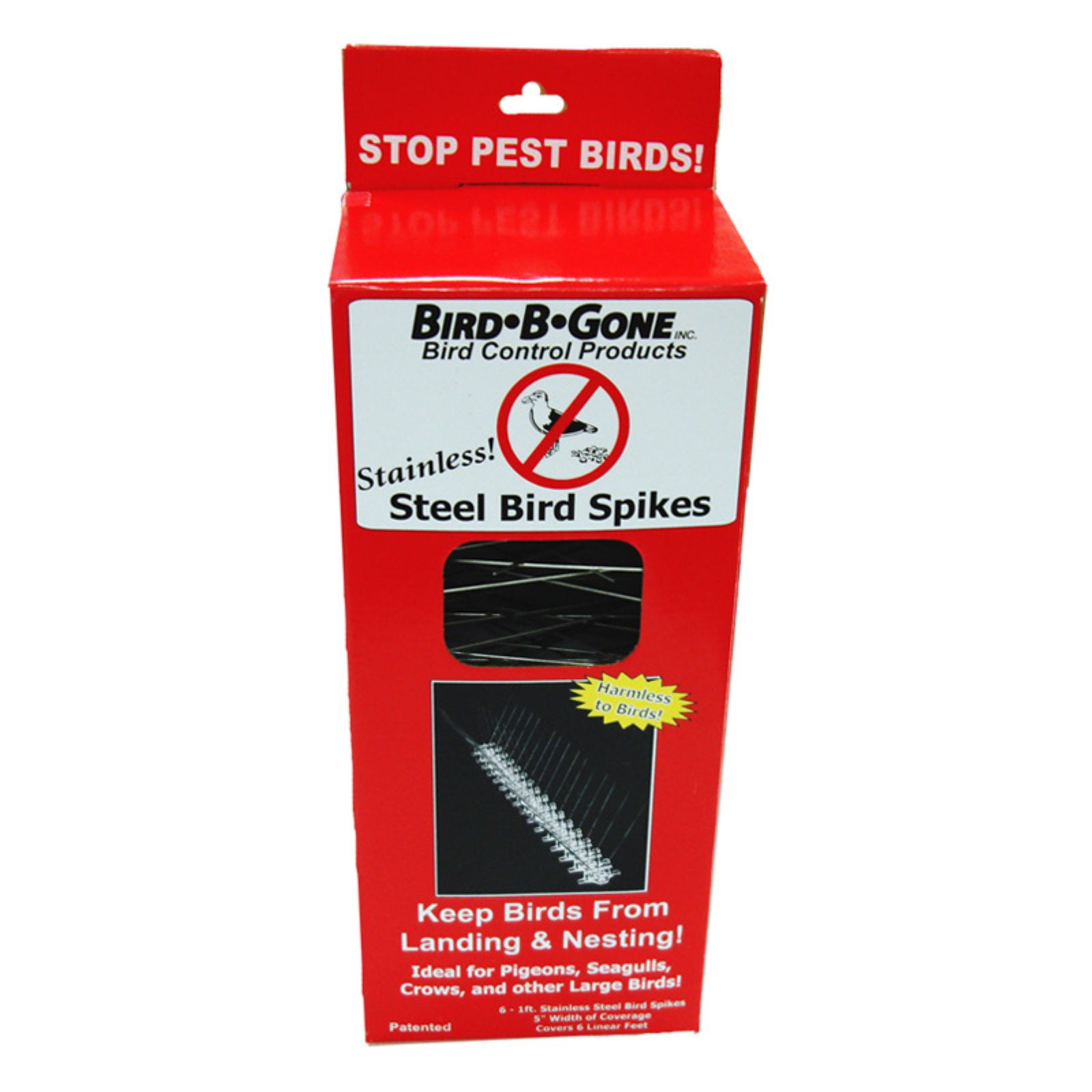 Bird-B-Gone Humane 3 in. Stainless Steel Bird Spikes - Walmart.com