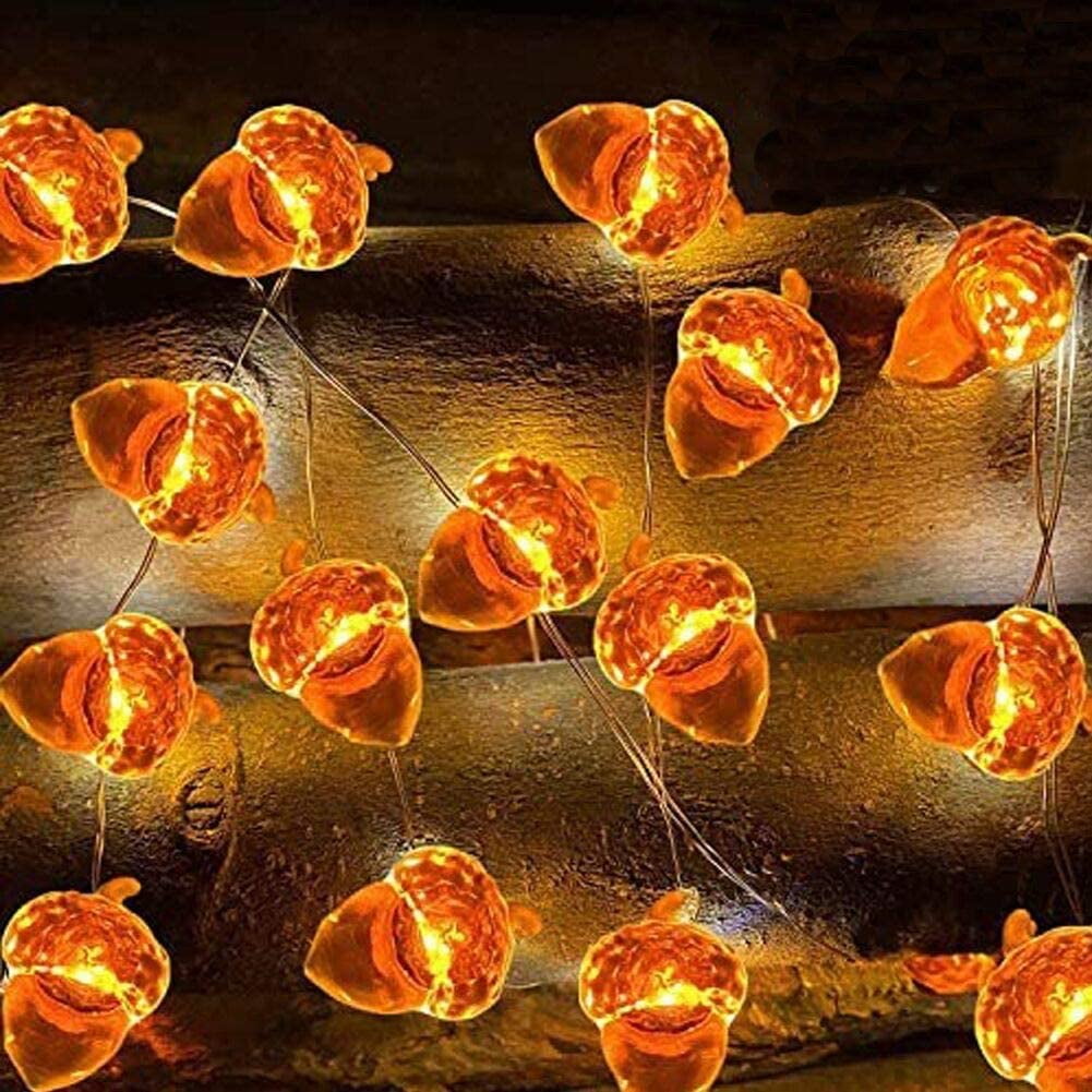 2 Pack 3D Acorns String Lights Fall Garland Decor, Total 20Ft & 60 LED ...