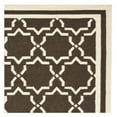 SAFAVIEH Dhurrie Myles Geometric Moroccan Wool Area Rug, Chocolate ...