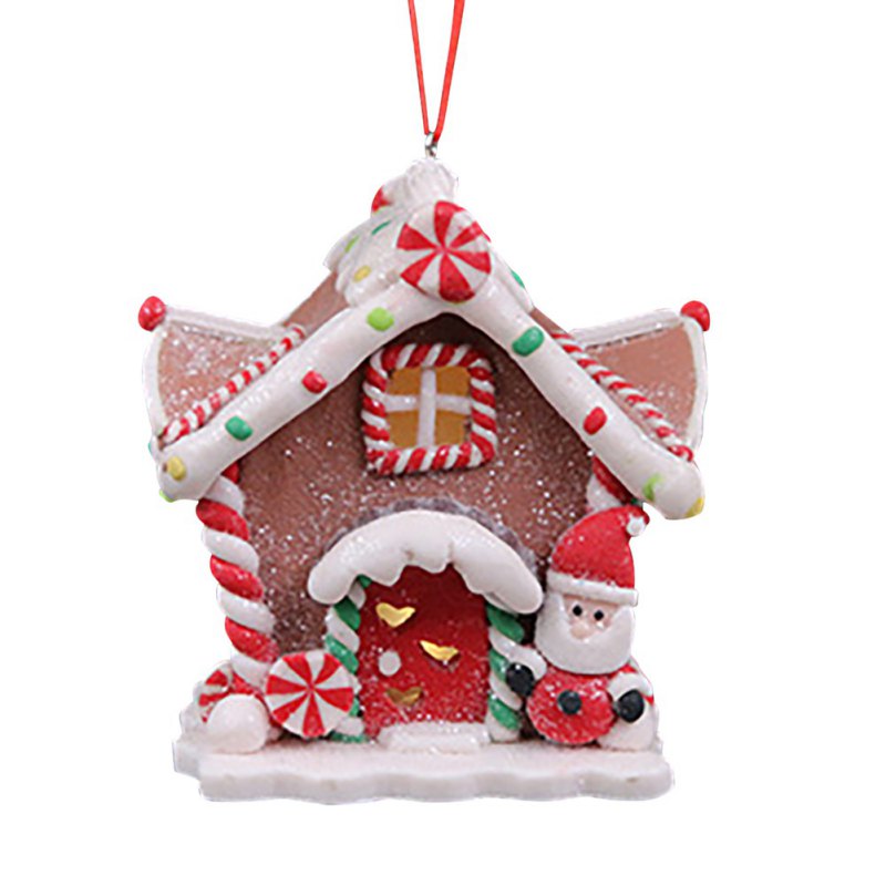 Glitter Gingerbread House Decorative Holiday Christmas Tree Ornament ...