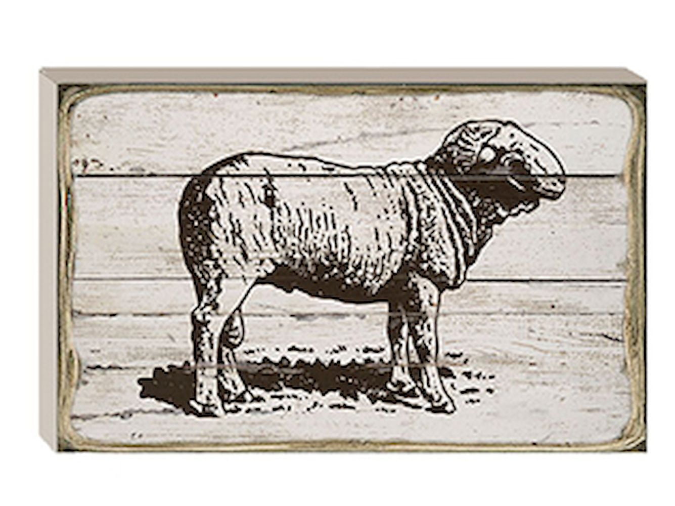 "Farm Sheep" Wooden Vintage" Wooden Sign - Walmart.com