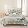 Full Quilt Bedding Set Tropical Beach Shell Coral Butterfly Breathable ...