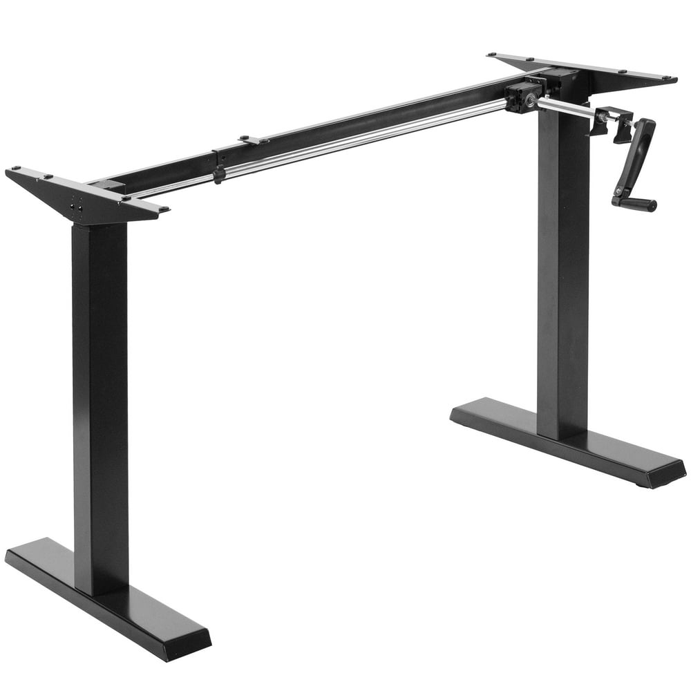 VIVO Black Manual Height Adjustable Stand Up Desk Frame Crank System ... VIVO Black Manual Height Adjustable Stand Up Desk Frame Crank System ...