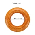 Uxcell 20mm Natural Wooden Rings, 30 Pack Wood Ring Round Linking Rings ...