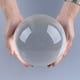 Longwin Clear Crystal Glass Ball 150mm Large Glass Marbles Sphere Magic ...