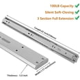 Soft Close Drawer Slides Side Mount Heavy Duty Cabinet Drawer Glides ...