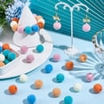 1 Box 48Pcs 6 Colors Velvet Beads Bulk 16mm Velvet Beads Macaron Pastel ...