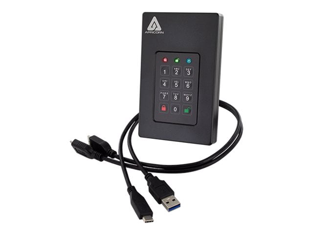 Apricorn Aegis Fortress L3 - Hard drive - encrypted - 4 TB - external ...