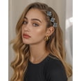 4 count Sparkling Stone Braided Hair Clips Double-Layer Butterfly and ...